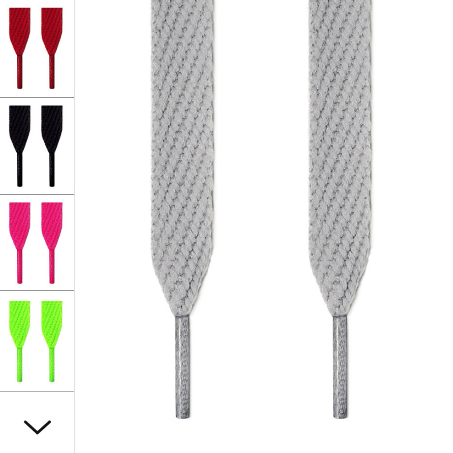 Flat Extra Wide Grey Shoelaces ← Awesome for trainers
